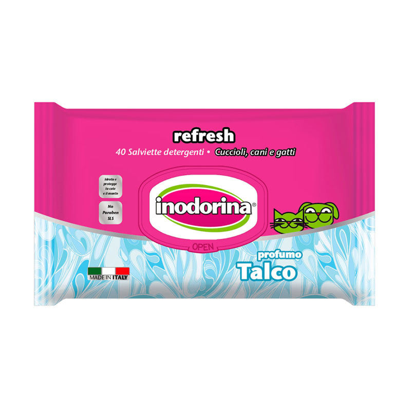 Inodorina Refresh - Talcum Wipes 40 pcs, Alcohol-Free – farma2go