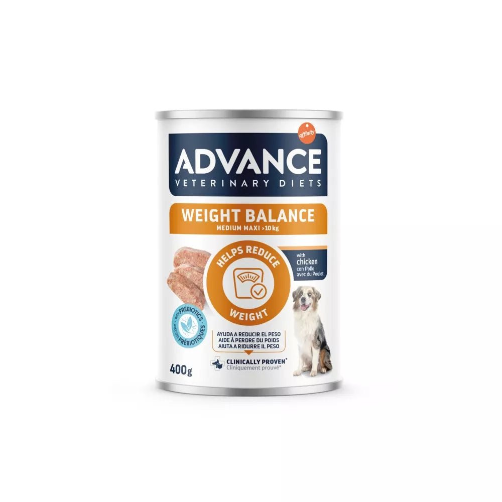 Advance Vet Diets Lata Dog Wet Weight Balance Medium/Maxi 400 gr - farma2go